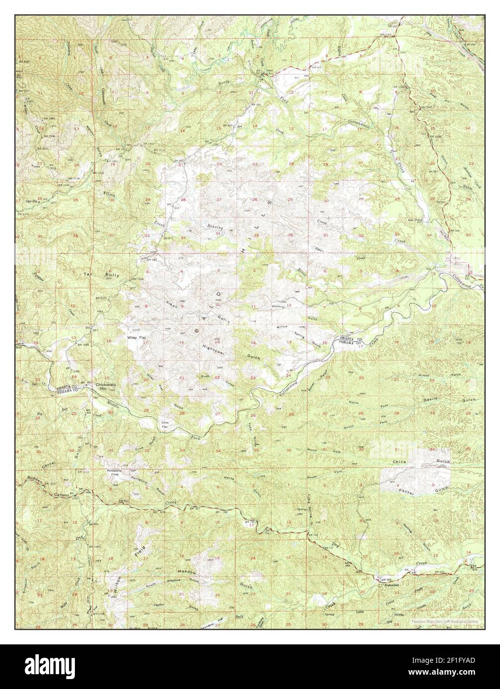 Ono, California, map 1952, 1:62500, United States of America by ...