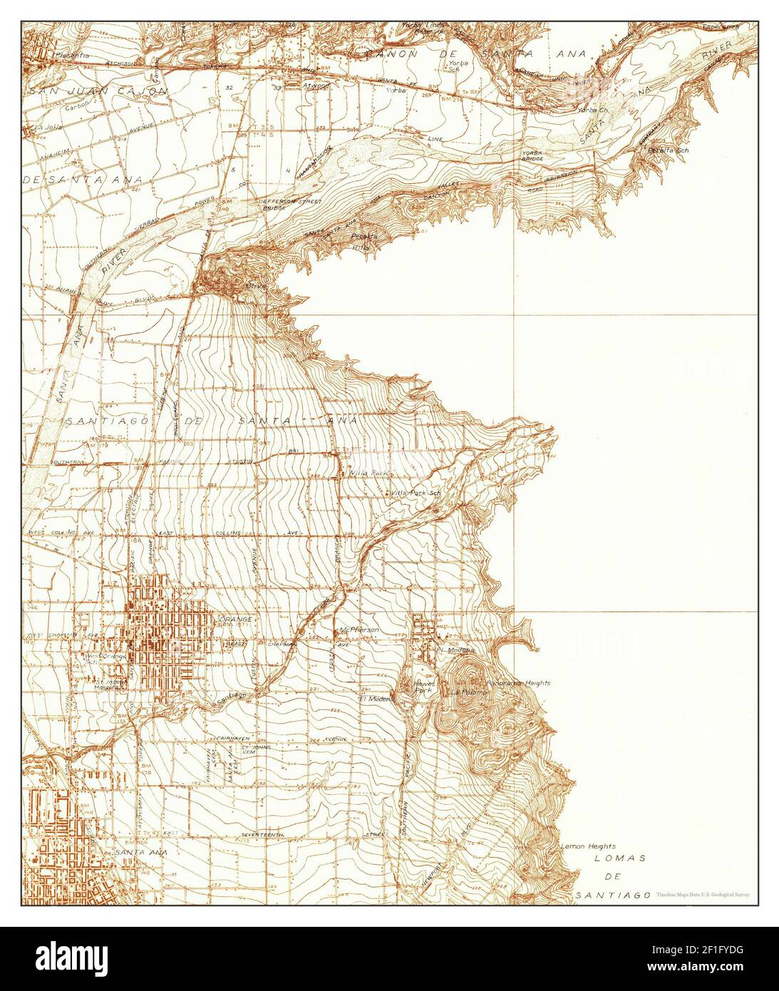 Orange, California, map 1932, 1:31680, United States of America by ...