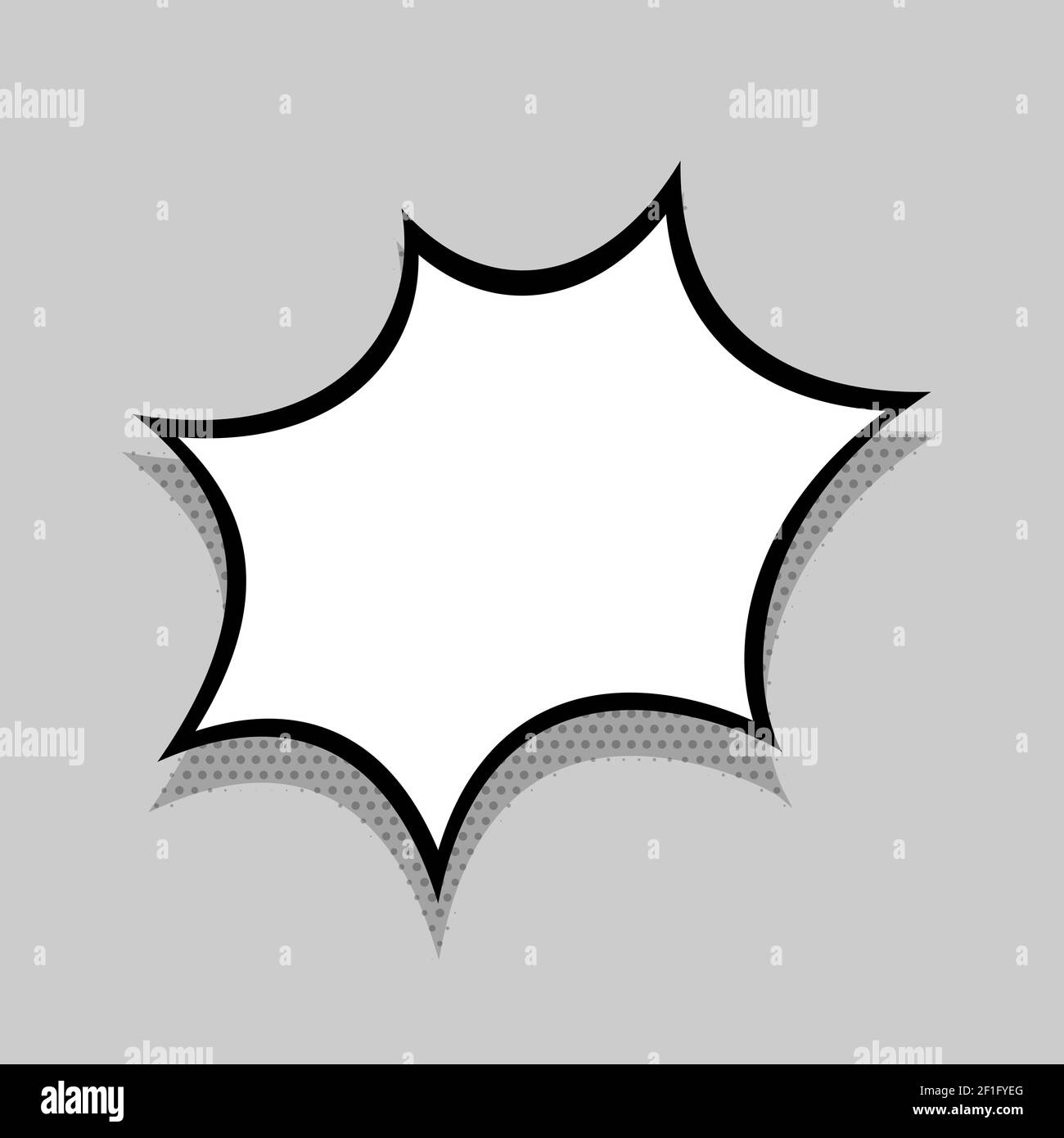 Comics speech bubble for text pop art design. White empty dialog cloud ...