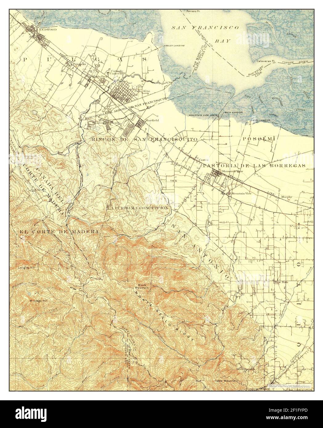 Palo alto map hi-res stock photography and images - Alamy