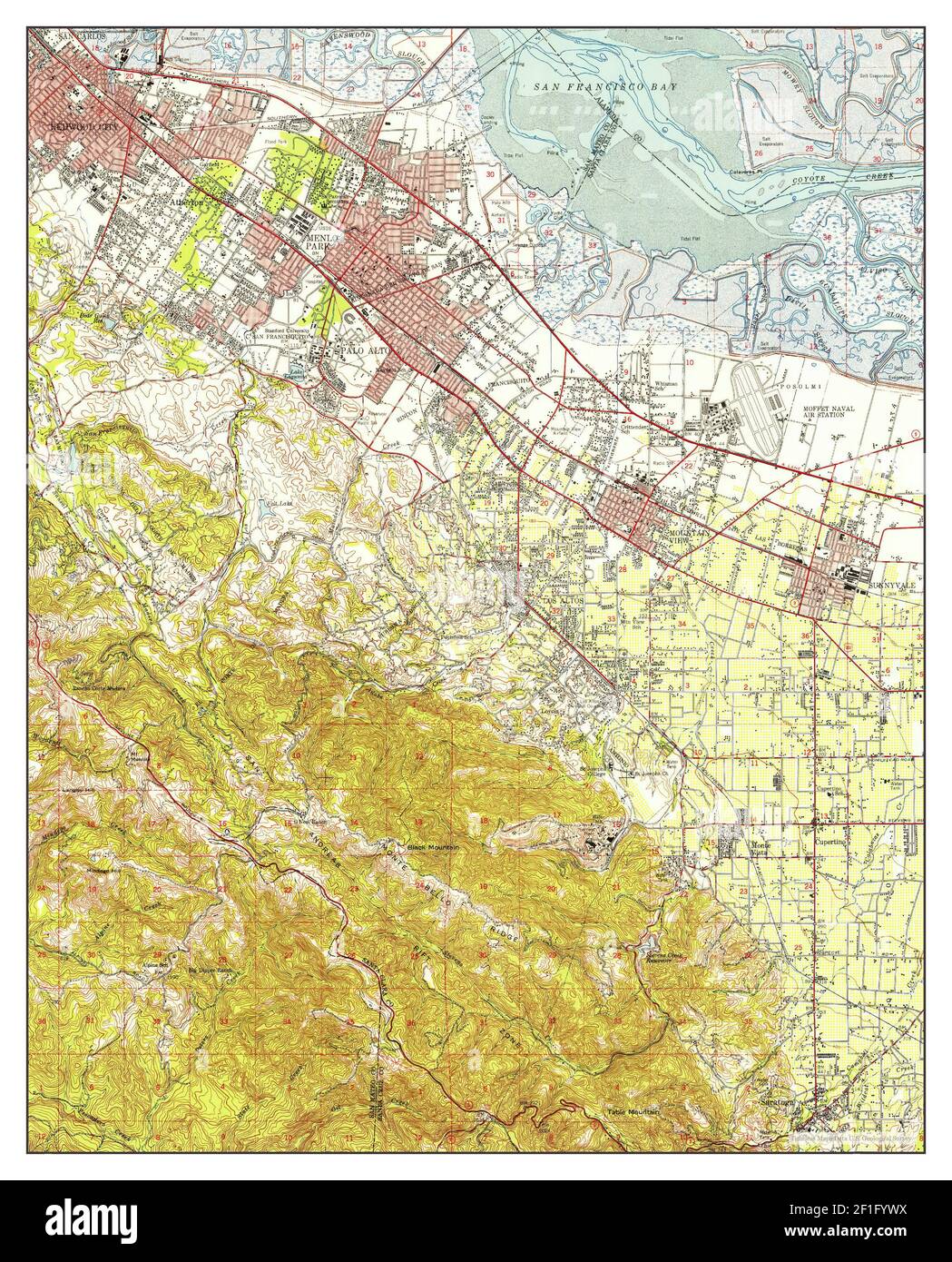 Palo alto map Cut Out Stock Images & Pictures - Alamy