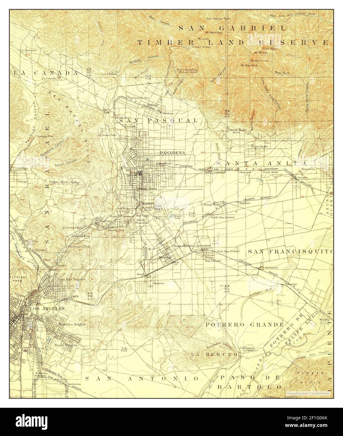 Map of pasadena hi-res stock photography and images - Alamy