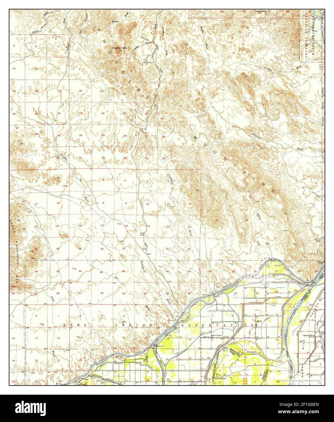 Map of picacho peak Cut Out Stock Images & Pictures - Alamy