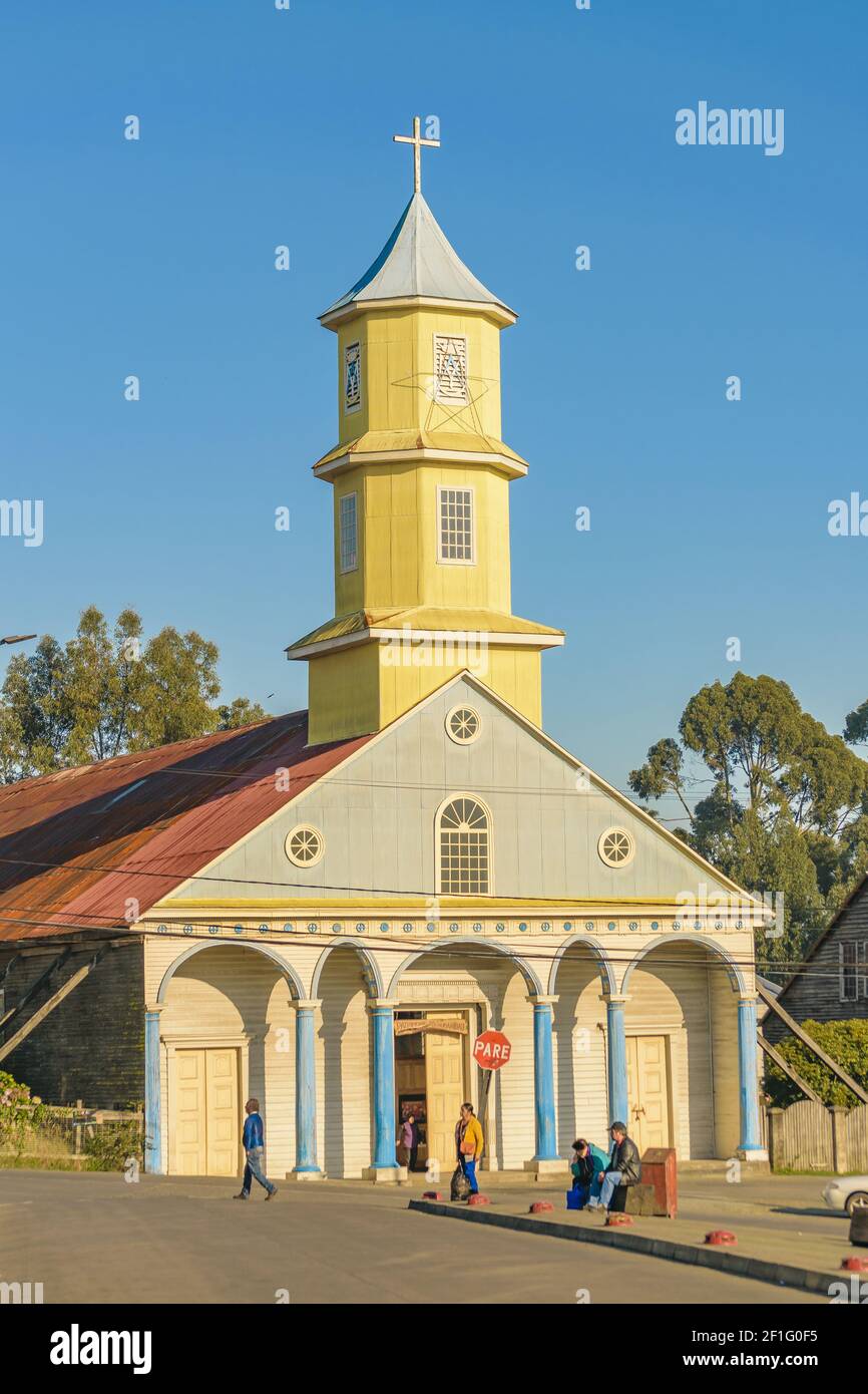 Chonchi Chruch, Chiloe, Chile Stock Photo - Alamy