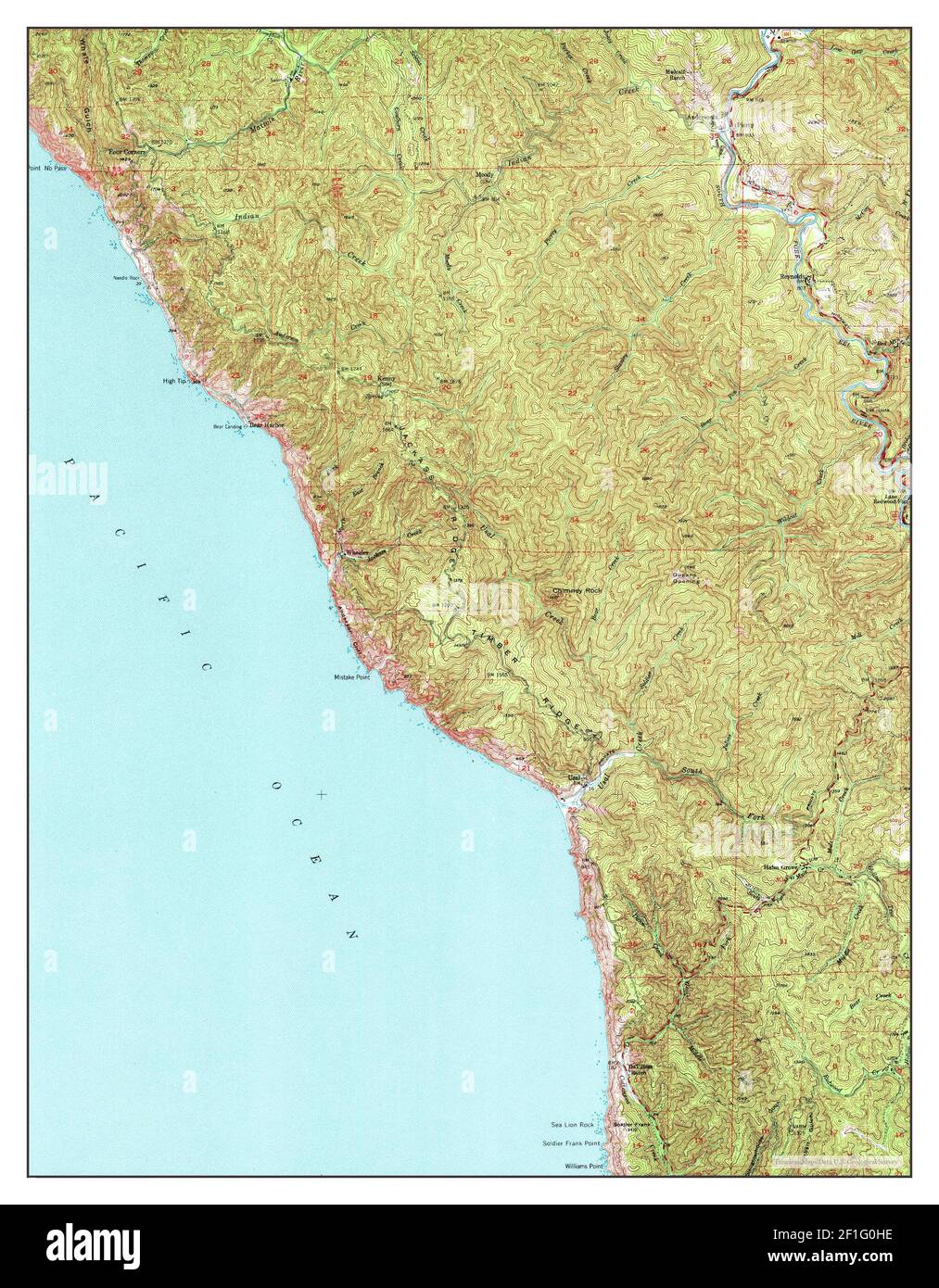 Map of california 1950 Cut Out Stock Images & Pictures - Alamy