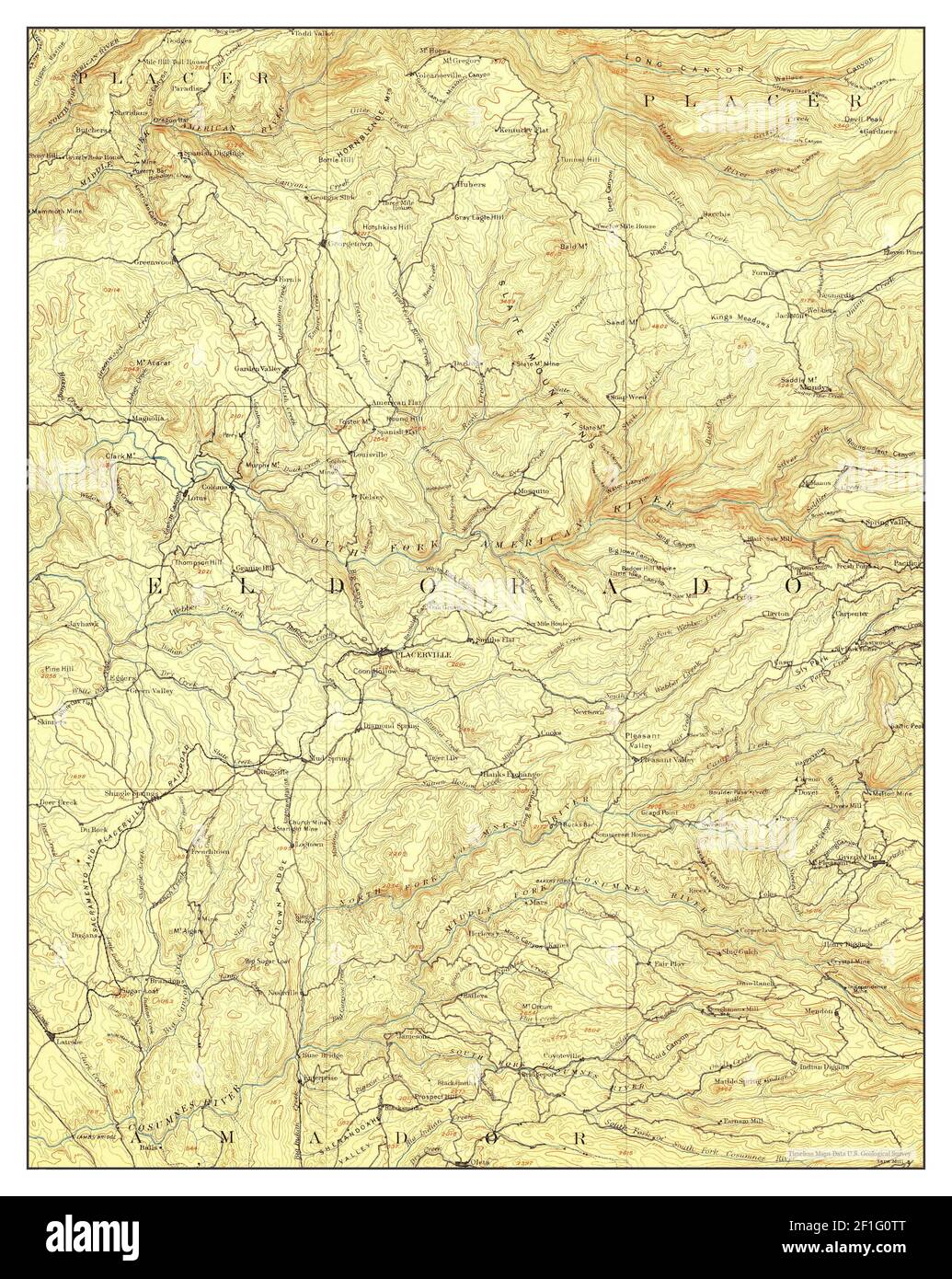 Map of placerville hi-res stock photography and images - Alamy