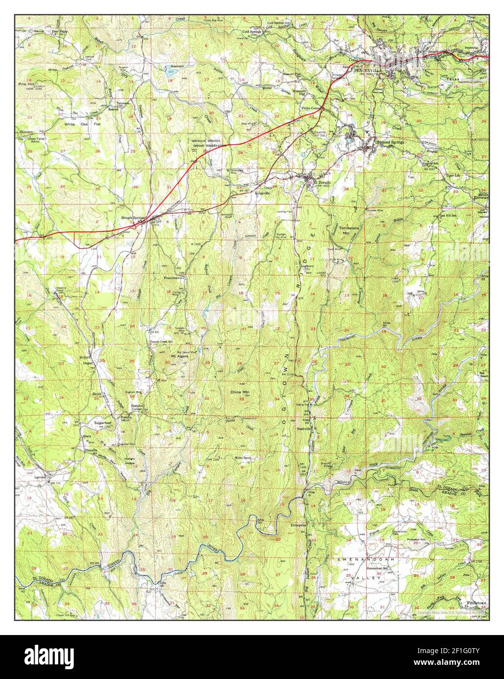 Map of placerville hi-res stock photography and images - Alamy