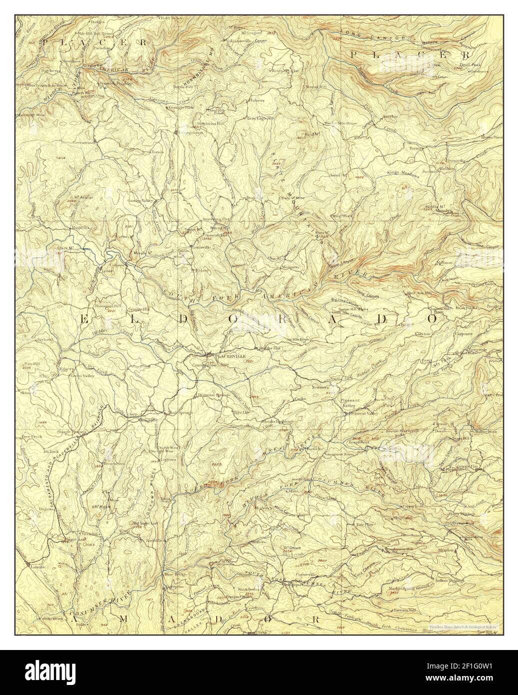 Map of placerville hi-res stock photography and images - Alamy