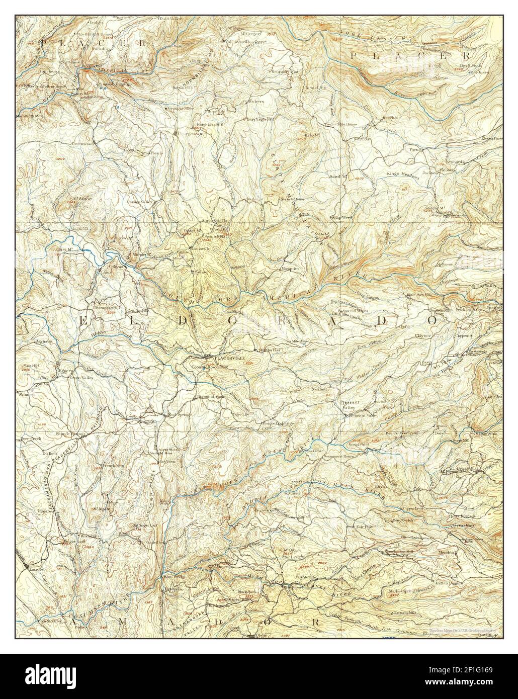 Placerville map hi-res stock photography and images - Alamy