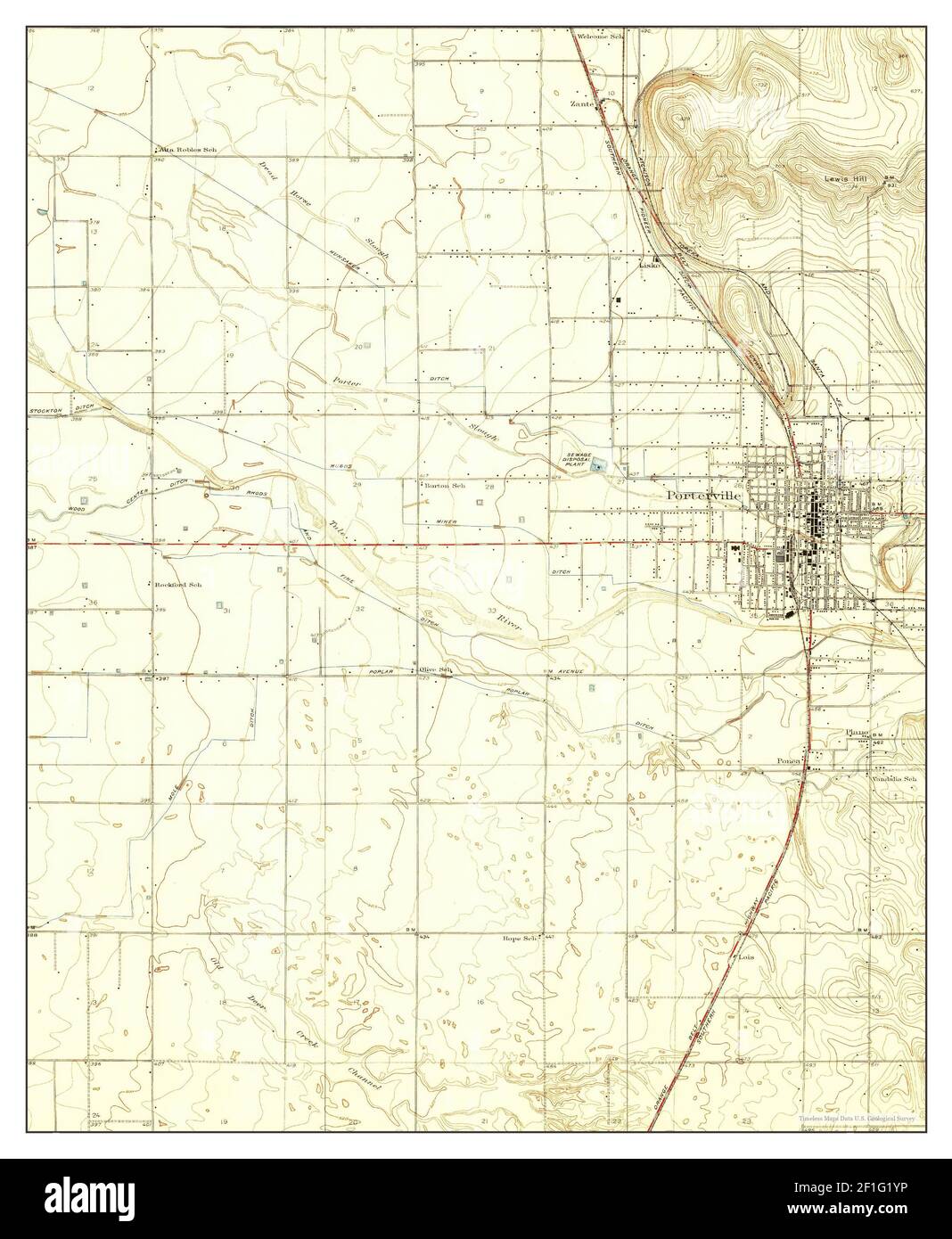 Porterville, California, map 1929, 1:31680, United States of America by ...