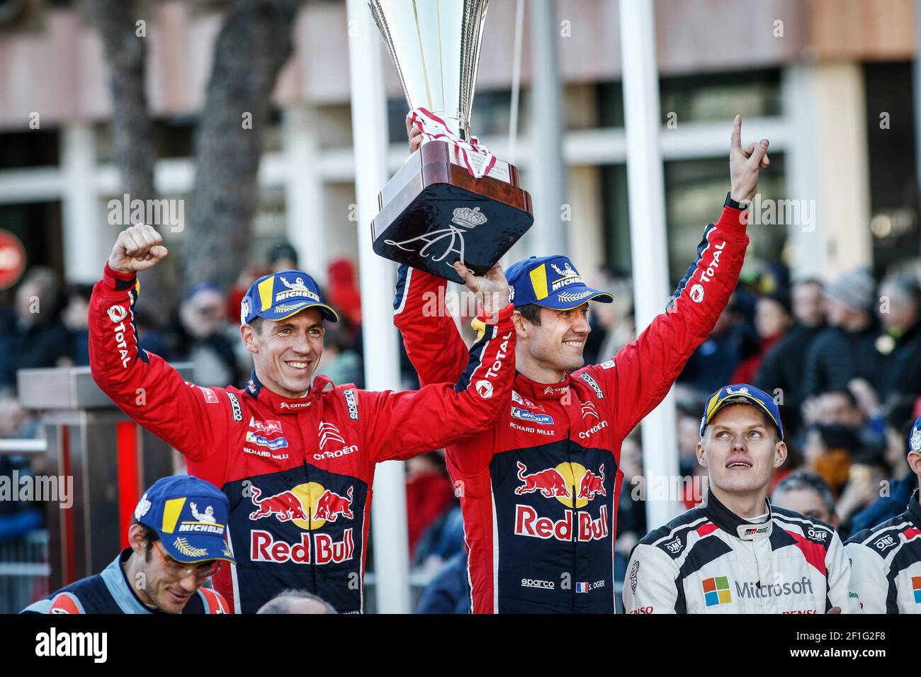 01 OGIER Sebastien (FRA), INGRASSIA Julien (FRA), CITROEN C3 WRC, CITROEN TOTAL WRT podium ...