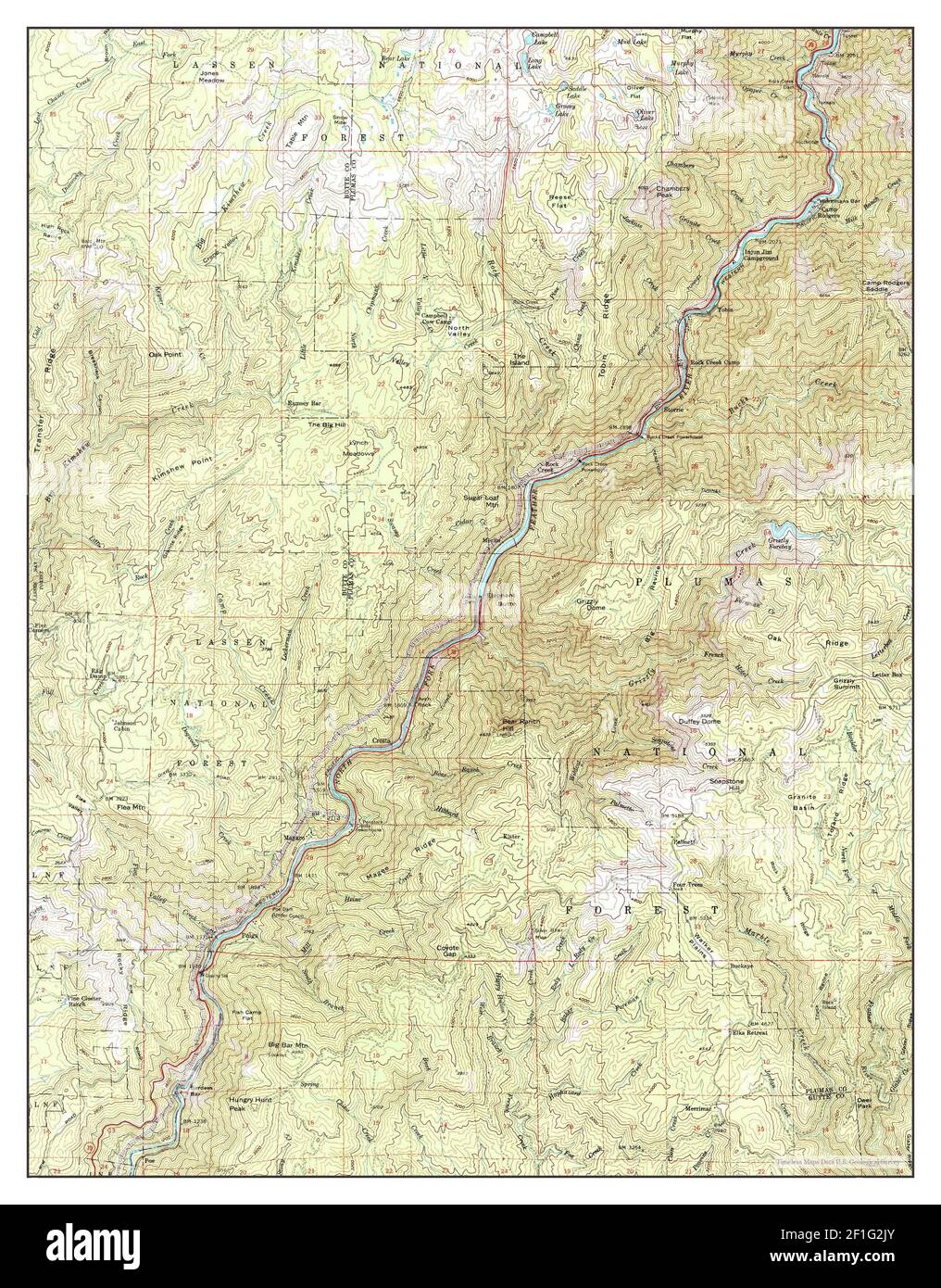 Pulga, California, map 1957, 1:62500, United States of America by ...