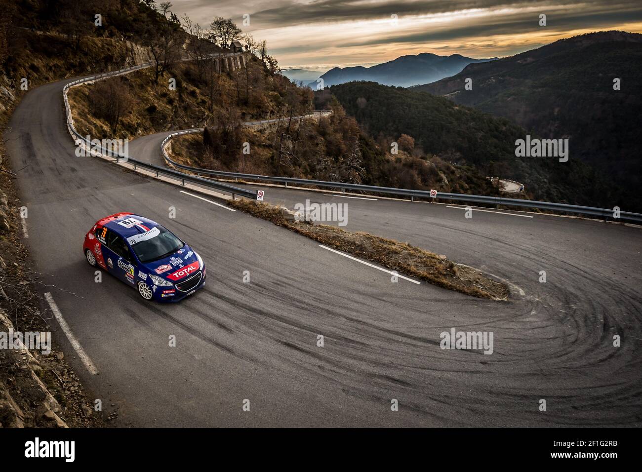 during the 2019 WRC World Rally Car Championship, Monte Carlo rally on ...