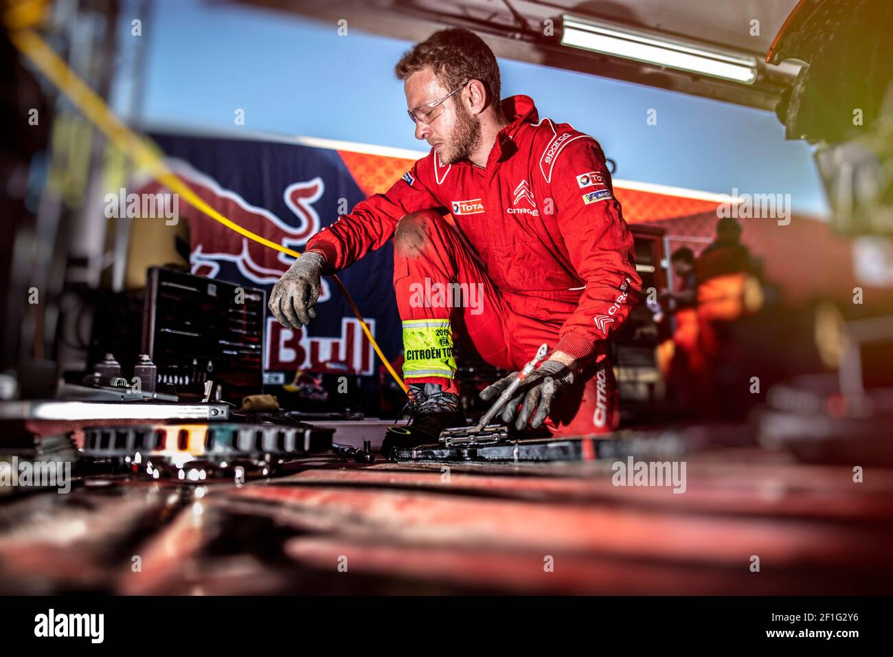 mecaniciens, mechanics during the 2019 WRC World Rally Car Championship ...
