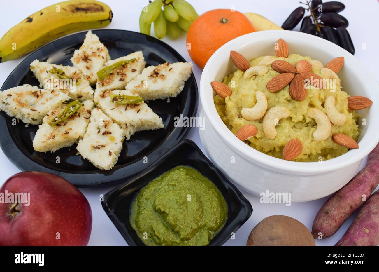 Farali dishes items White farali gujarati dhokla made with sago flour ...