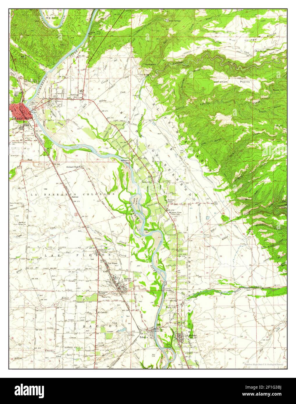 Red bluff california map hi-res stock photography and images - Alamy