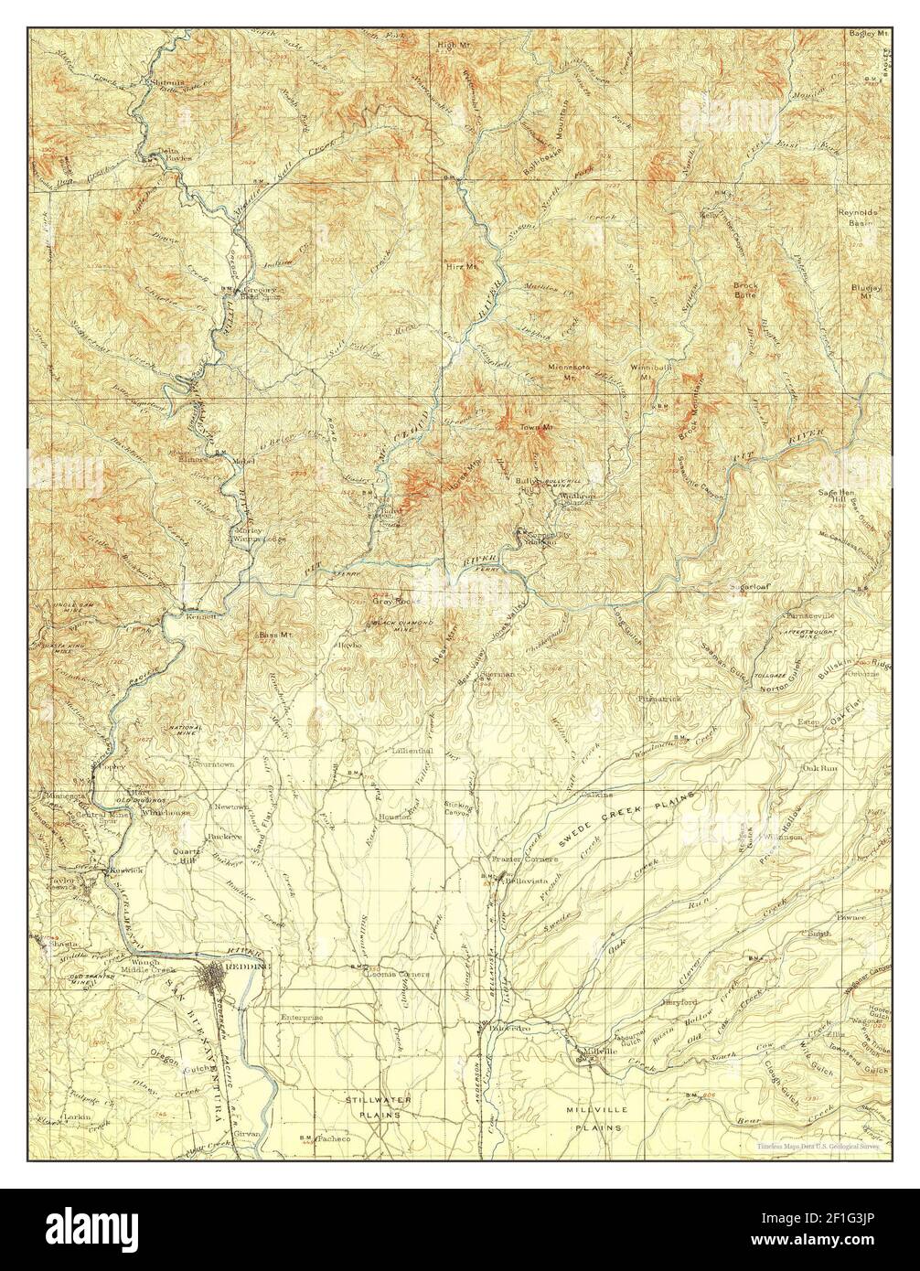 Map Of Redding California High Resolution Stock Photography and Images ...