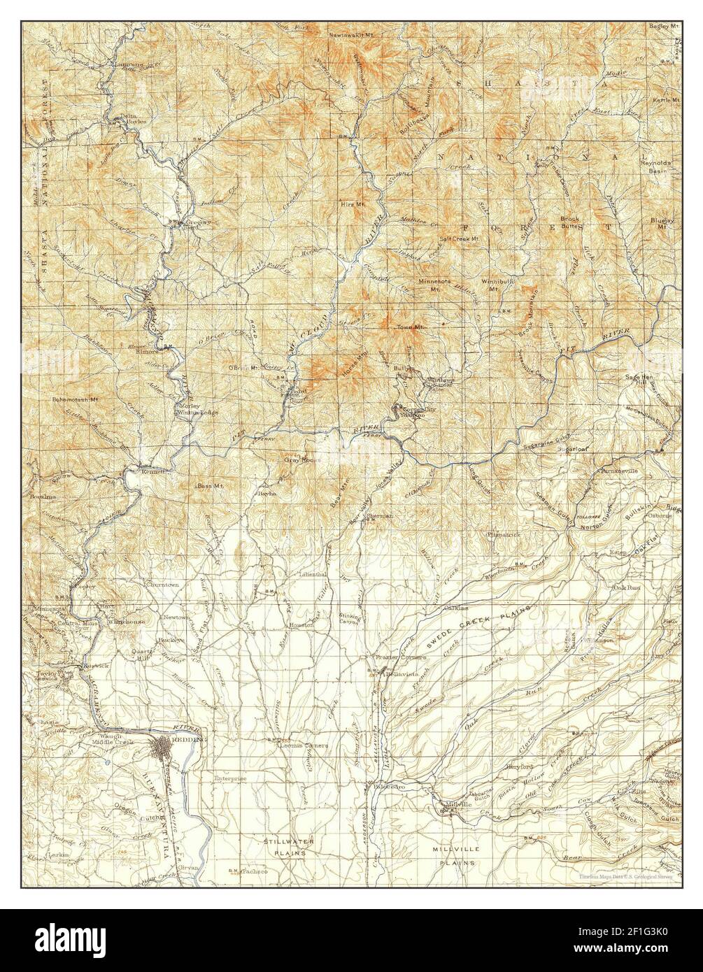 Map of redding california hi-res stock photography and images - Alamy