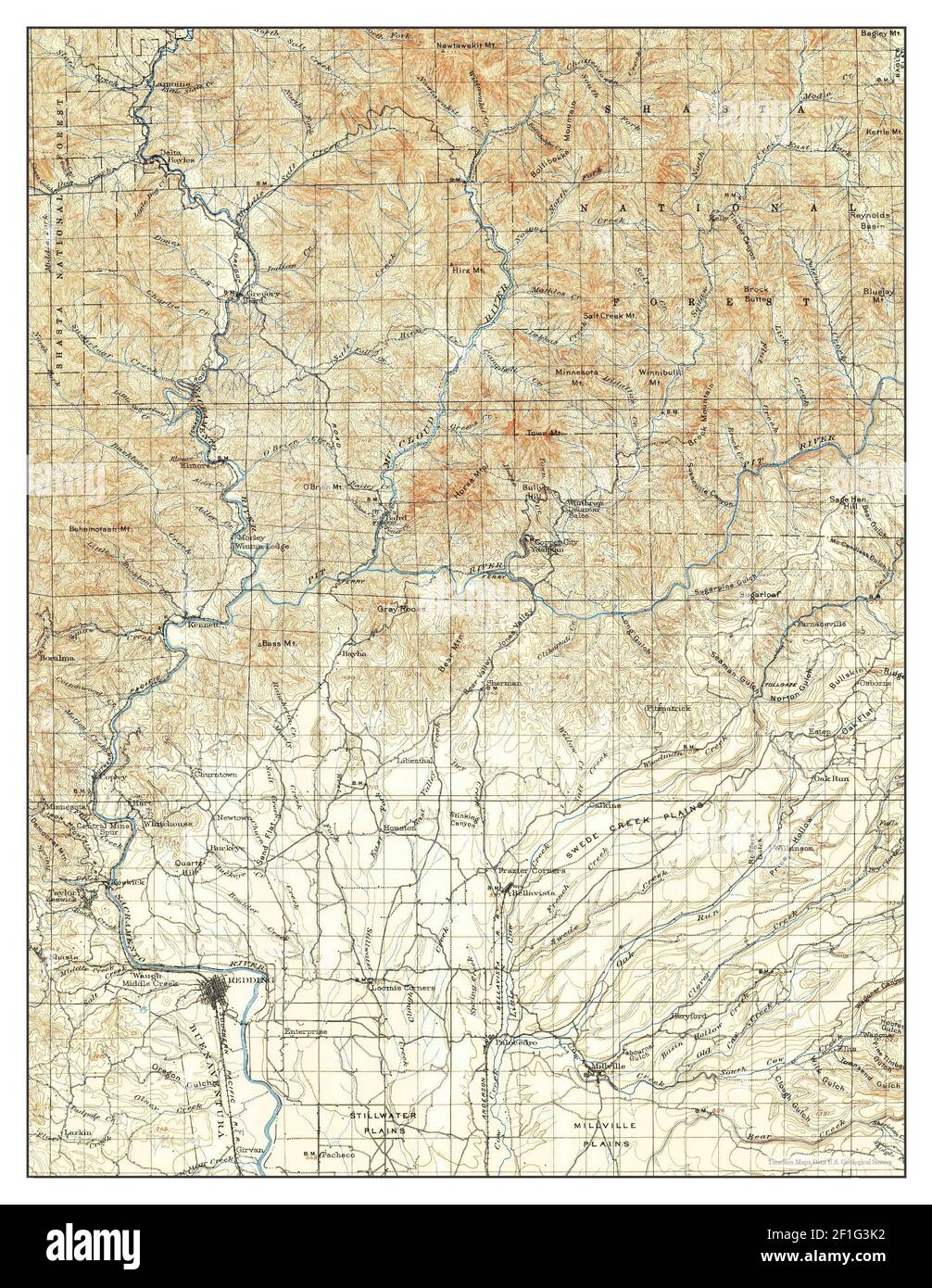Map of redding california hi-res stock photography and images - Alamy
