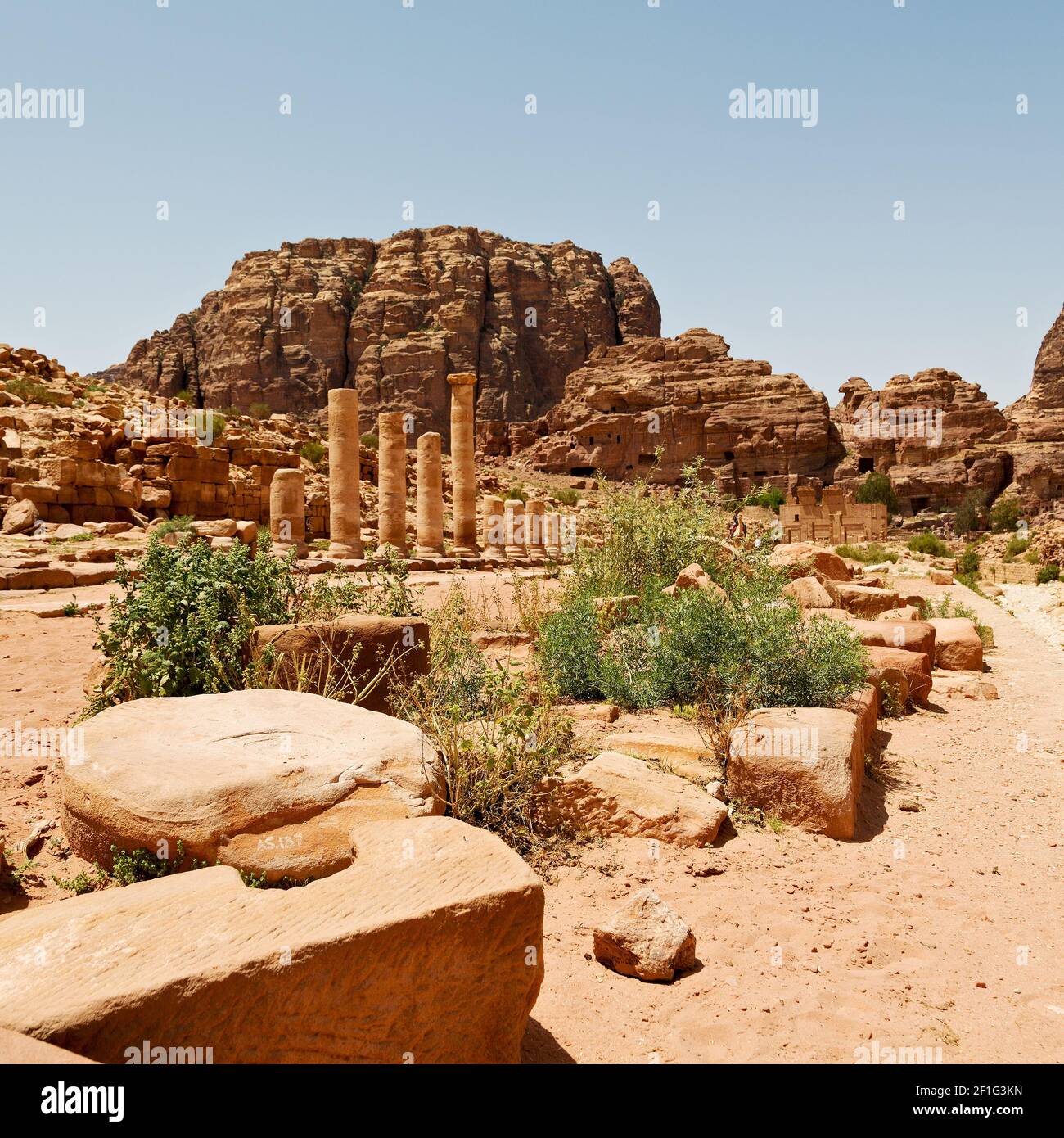 The antique street full of columns and heritage Stock Photo - Alamy