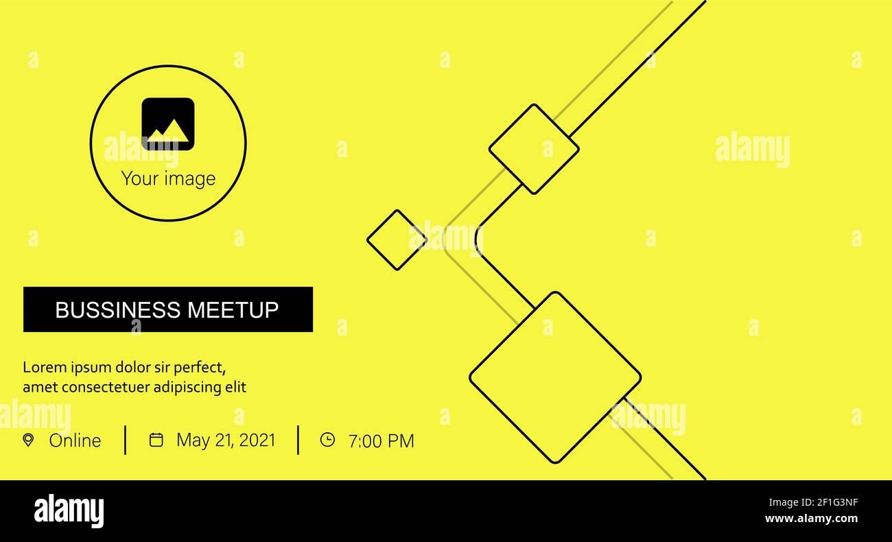 Business meetup banner. Online event. Promotion content Stock Vector ...