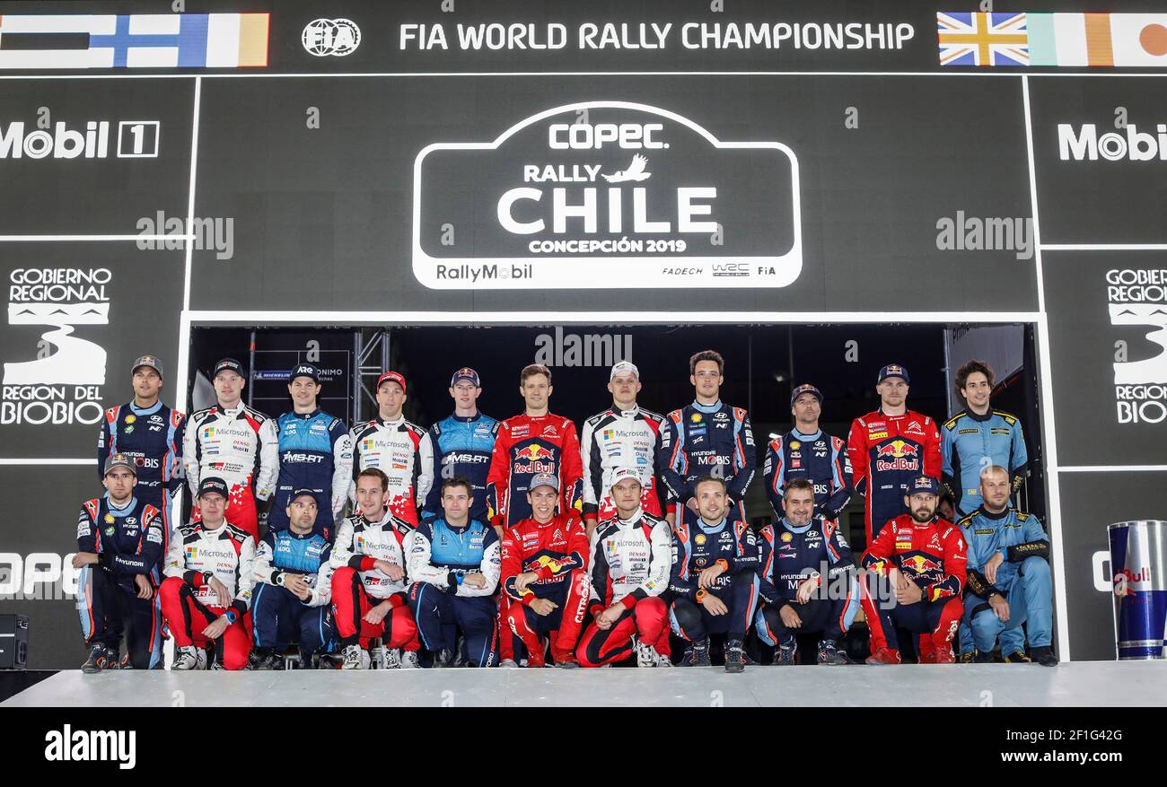 Drivers group pictures during the 2019 WRC World Rally Car Championship ...