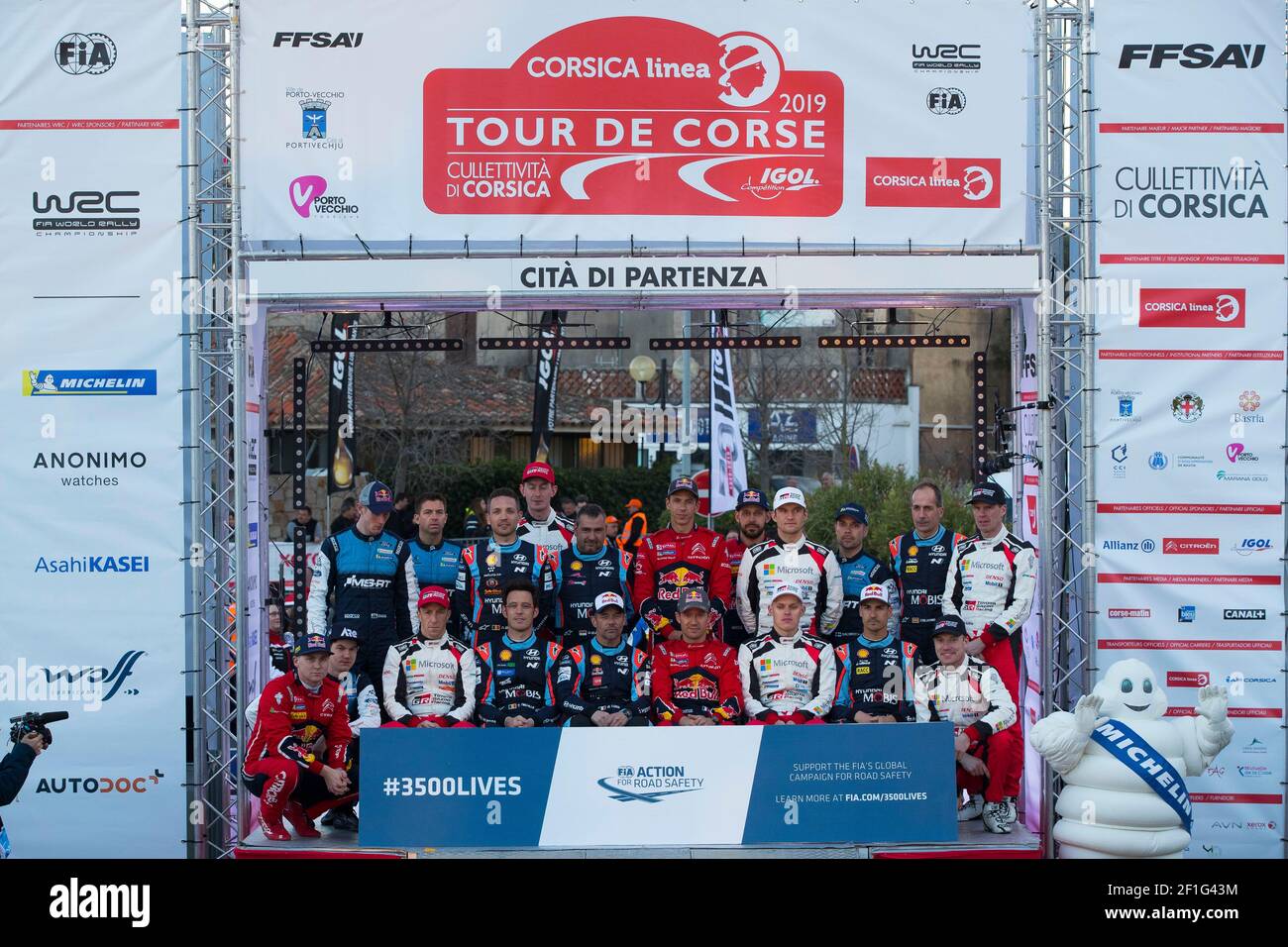 WRC drivers groupe pictures during the 2019 WRC World Rally Car ...