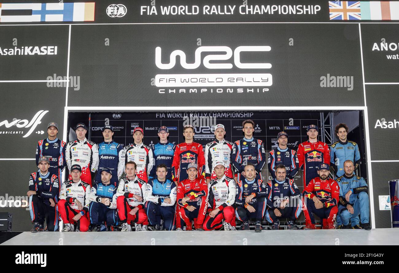 Drivers group pictures during the 2019 WRC World Rally Car Championship ...