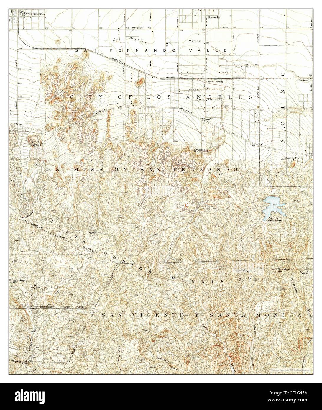 Reseda, California, map 1928, 1:24000, United States of America by ...