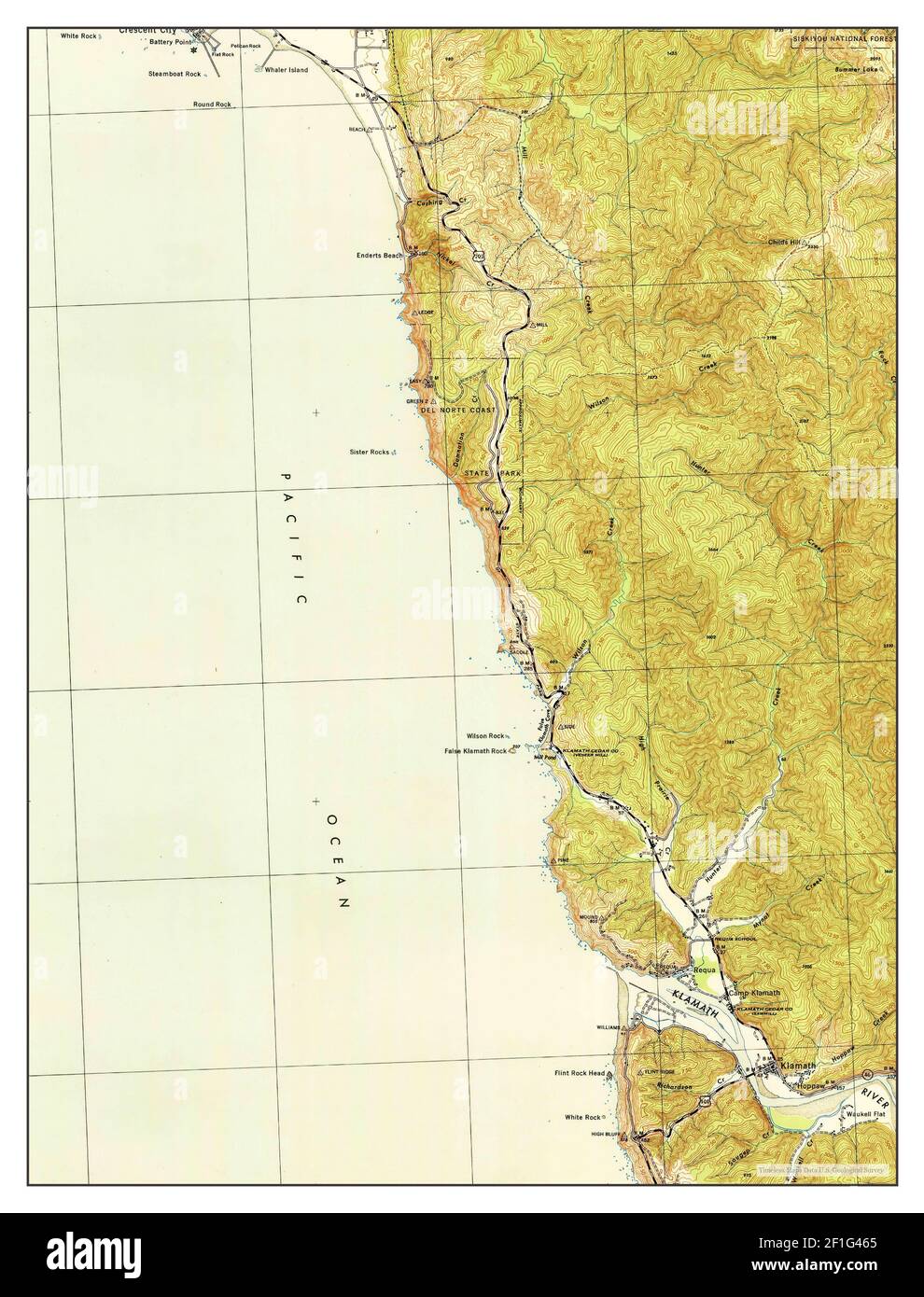 Requa, California, map 1945, 1:62500, United States of America by ...