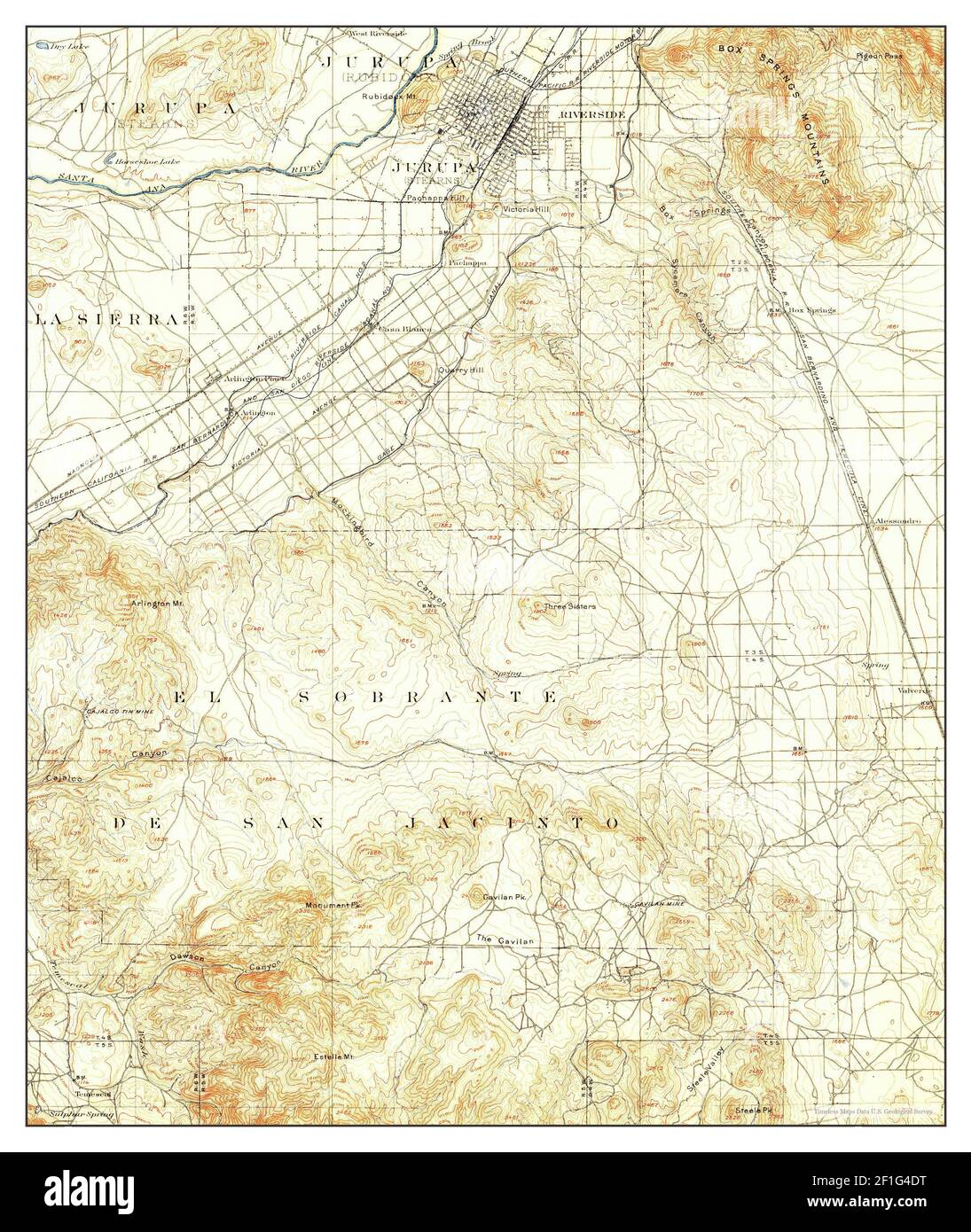 Riverside california county map hi-res stock photography and images - Alamy