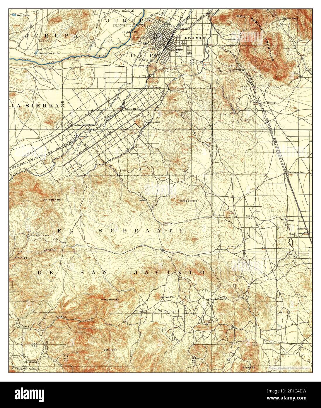 Riverside, California, map 1901, 1:62500, United States of America by ...