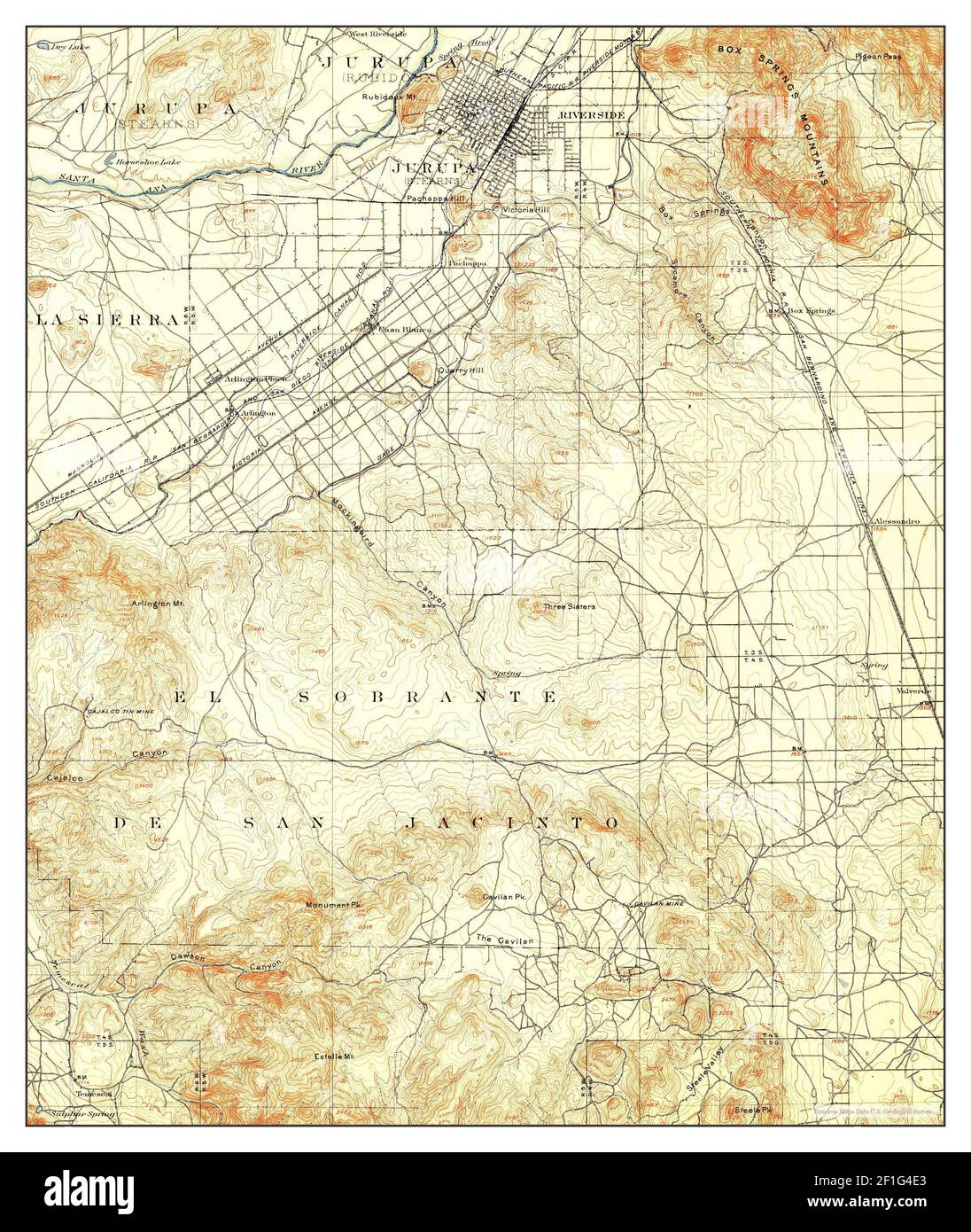 Riverside county map Cut Out Stock Images & Pictures - Alamy