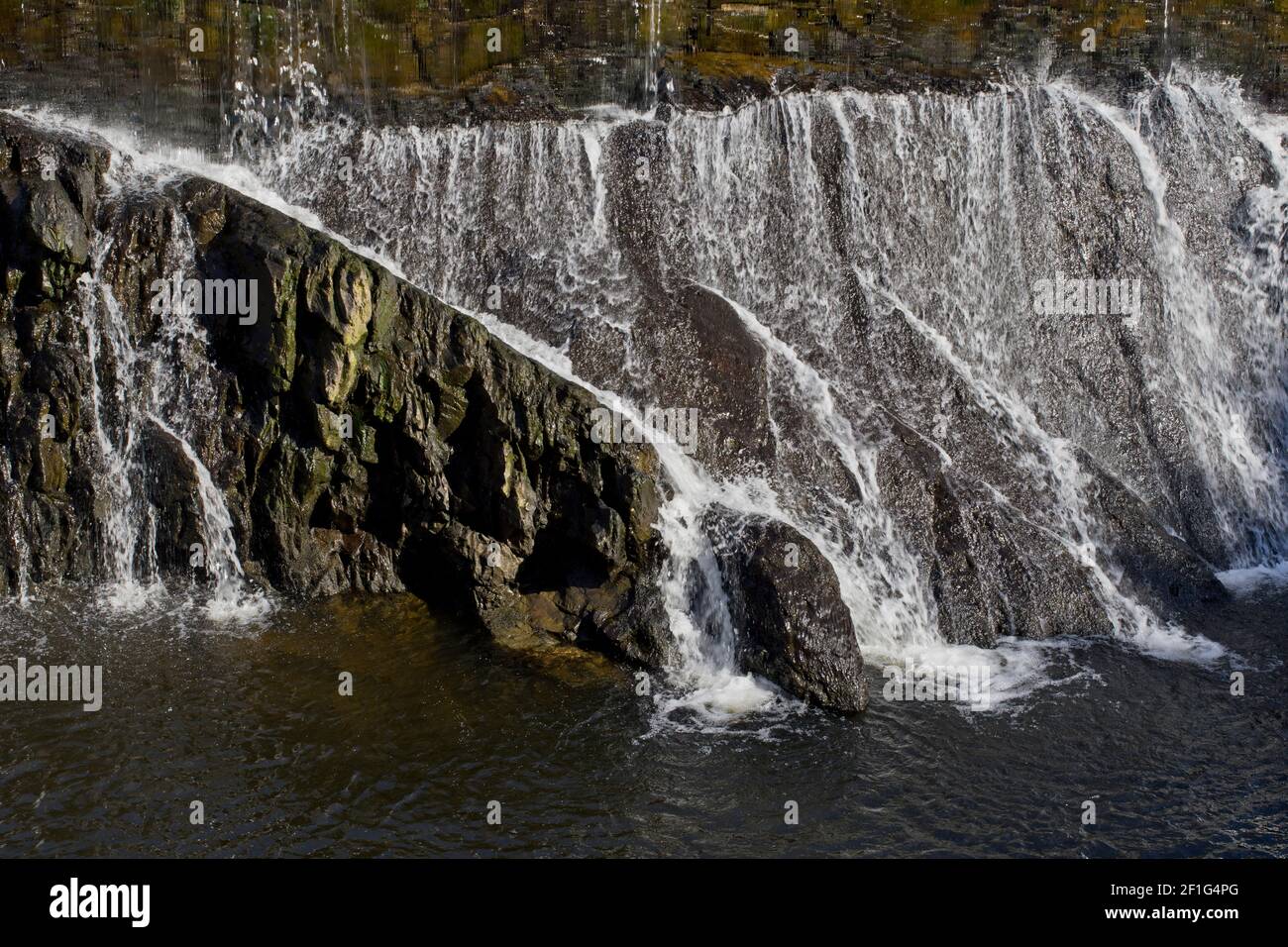 Waterfalls by the Cwm Rheidol Reservoir in Ceredigion,Wales,UK Stock ...