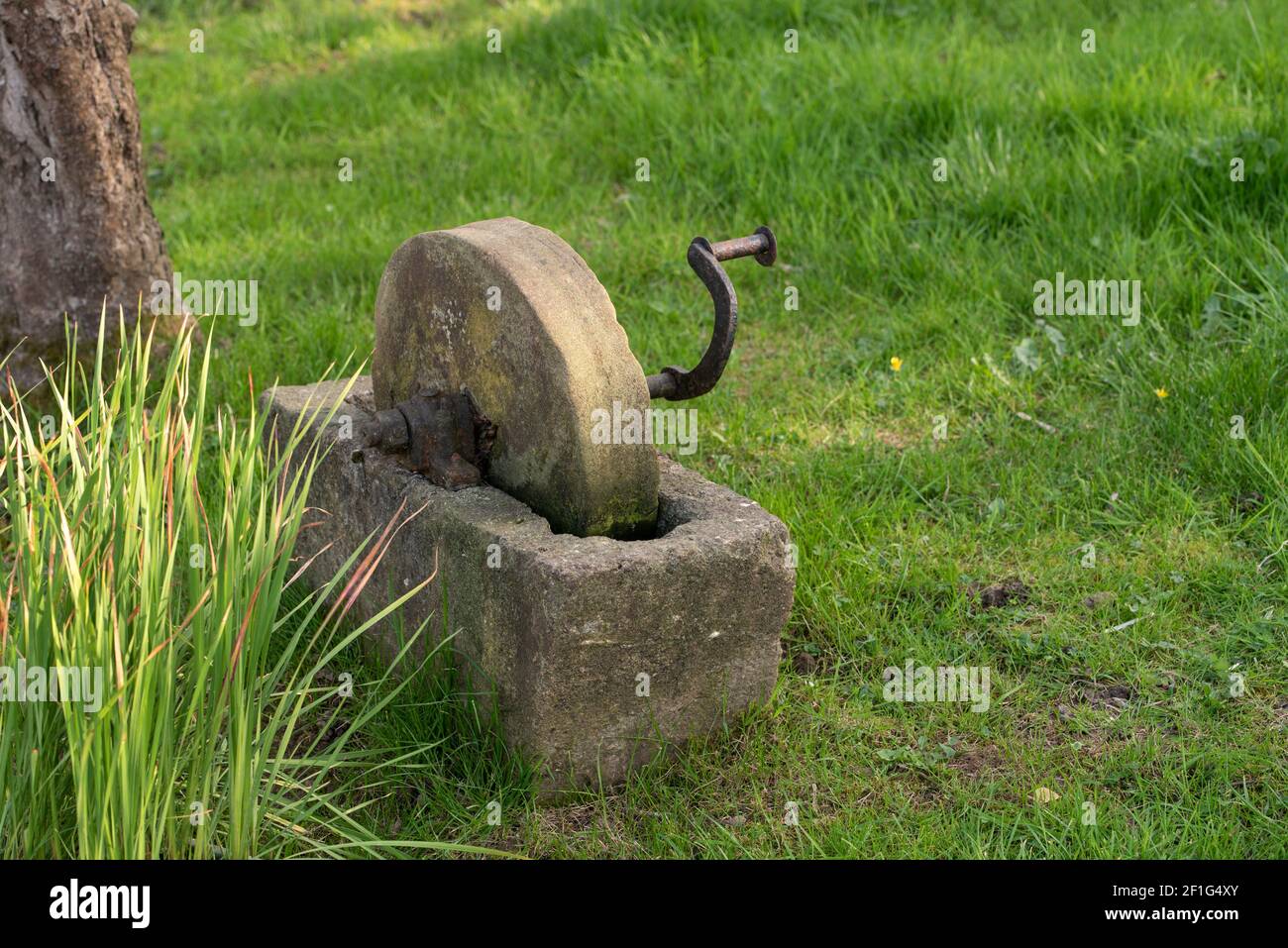 Old grindstone hi-res stock photography and images - Alamy