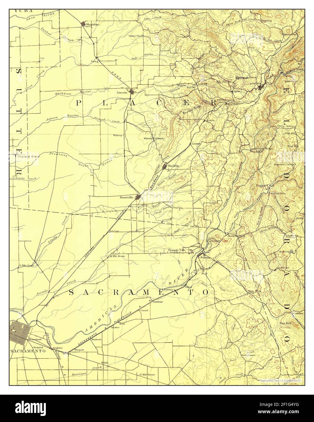 Sacramento county map hi-res stock photography and images - Alamy