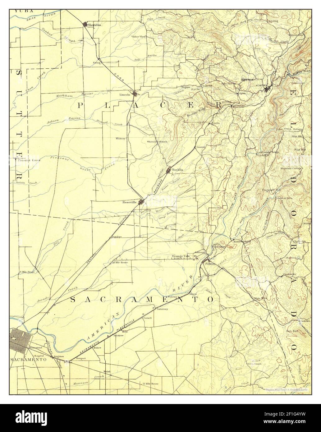 Sacramento county map hi-res stock photography and images - Alamy