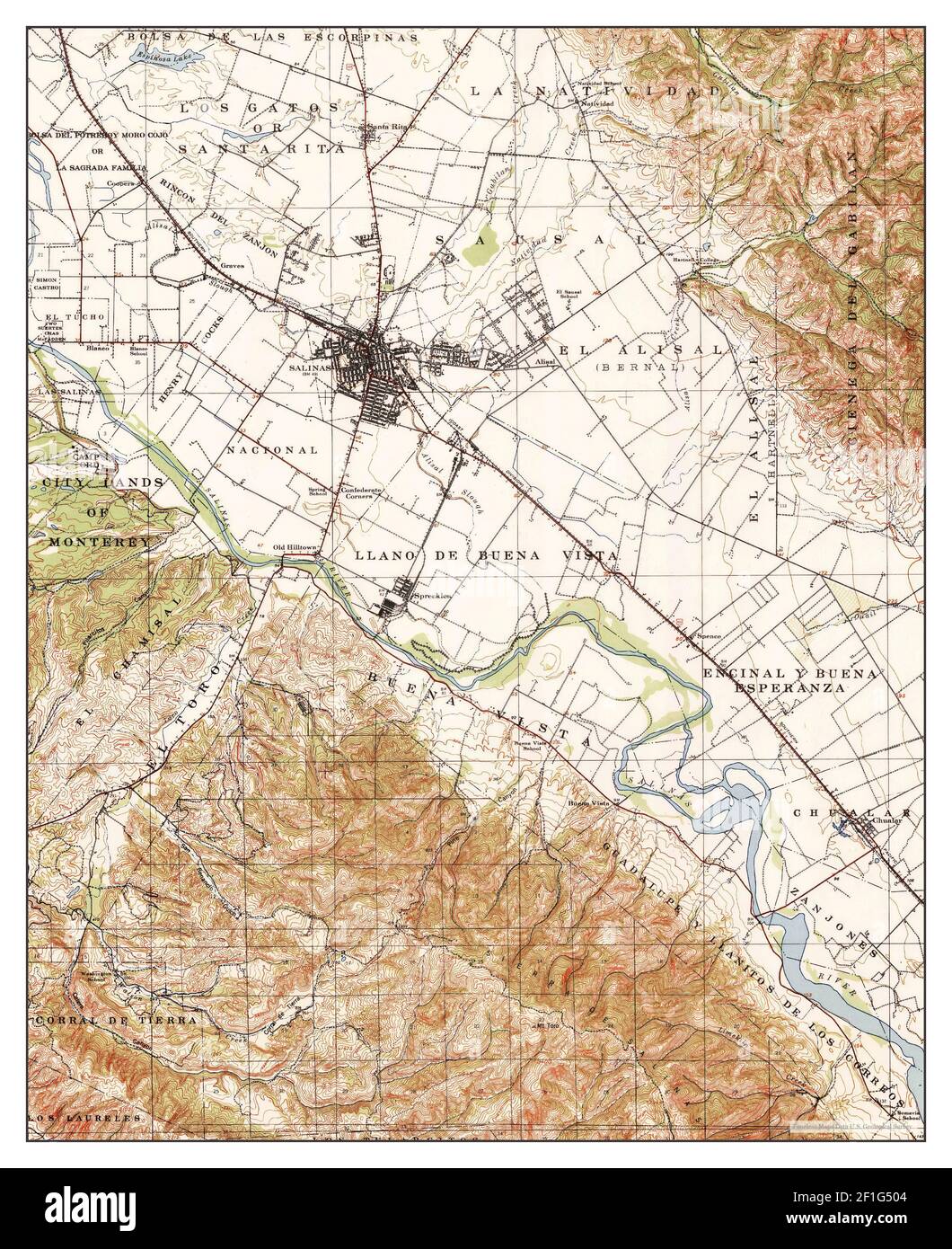 California map 1940 hi-res stock photography and images - Alamy