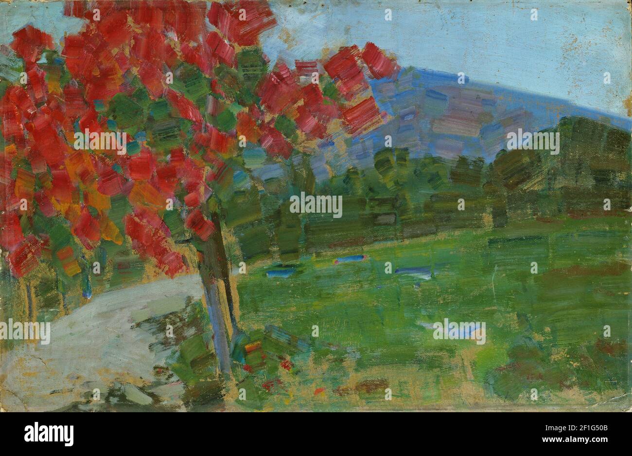 Rudolf Bartels - Landschaft mit Baum (1921 Stock Photo - Alamy