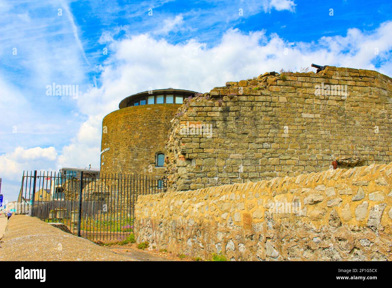 View of Sandgate Castle- an artillery fort originally constructed by ...