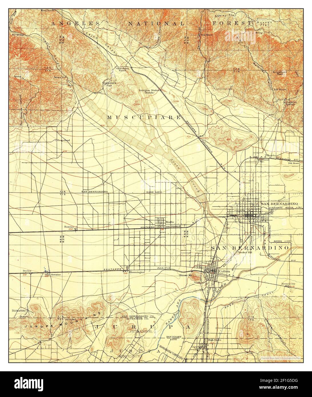San bernardino county map hi-res stock photography and images - Alamy