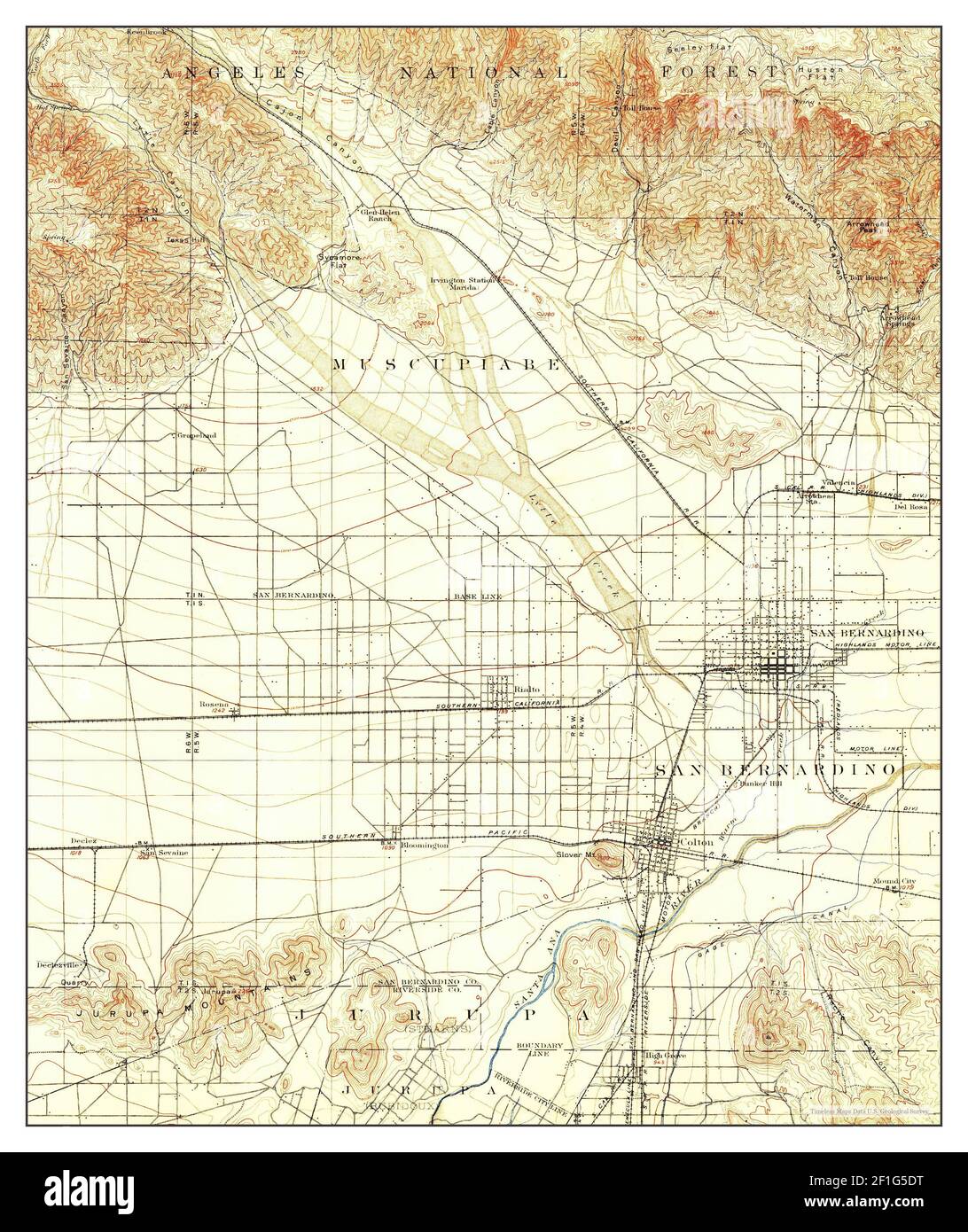 San bernardino county map hi-res stock photography and images - Alamy