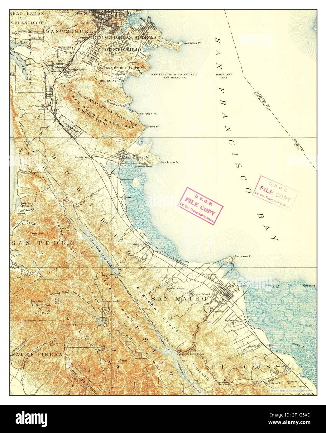 San mateo county map hi-res stock photography and images - Alamy