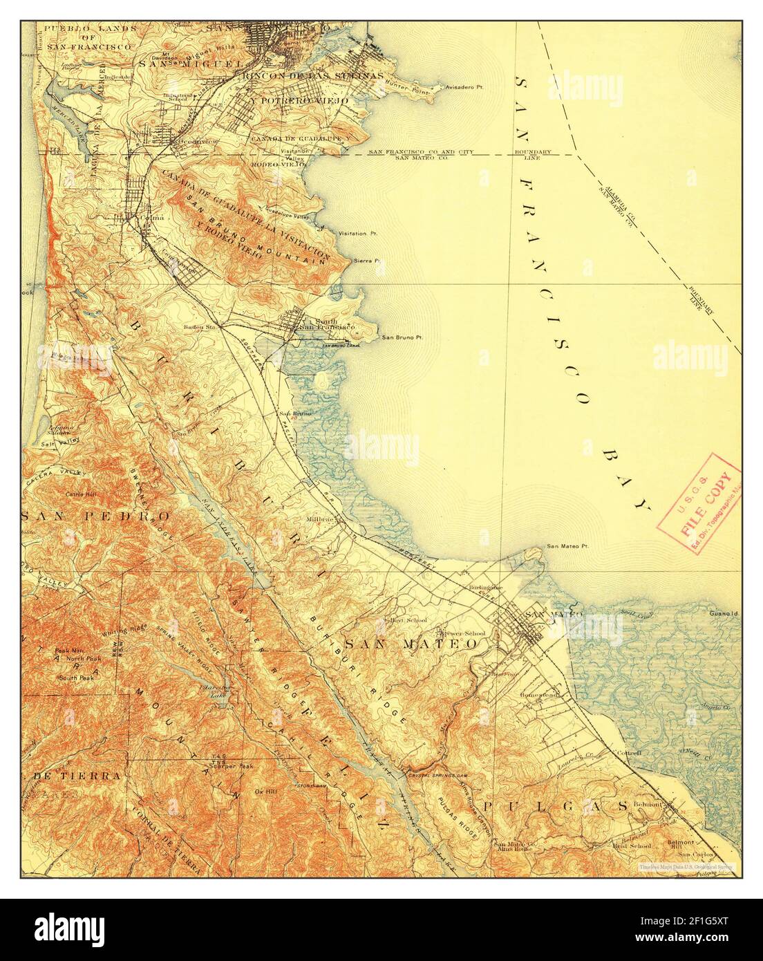 San mateo county map hi-res stock photography and images - Alamy