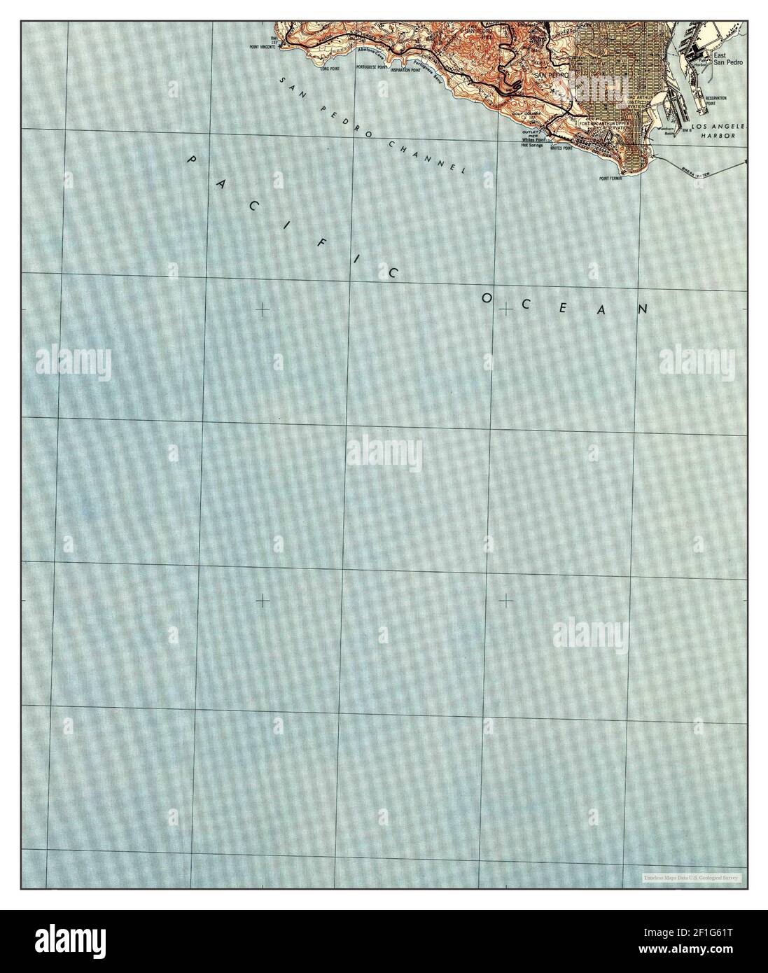 San Pedro, California, map 1944, 1:62500, United States of America by ...