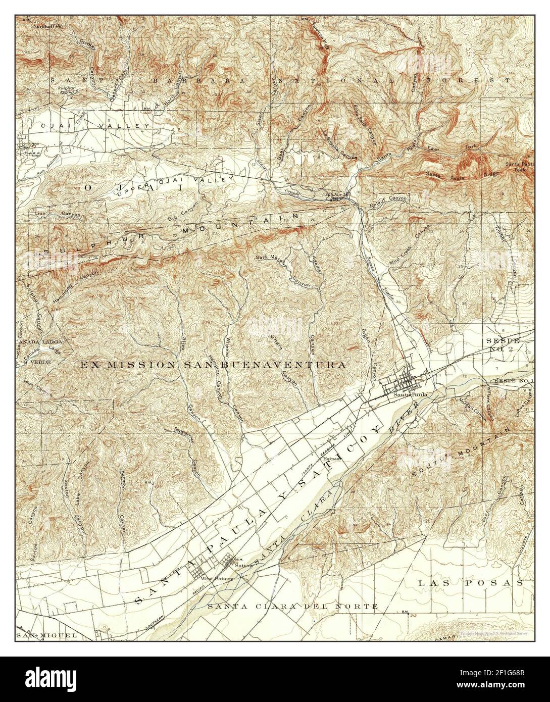 Santa paula california map Cut Out Stock Images & Pictures - Alamy