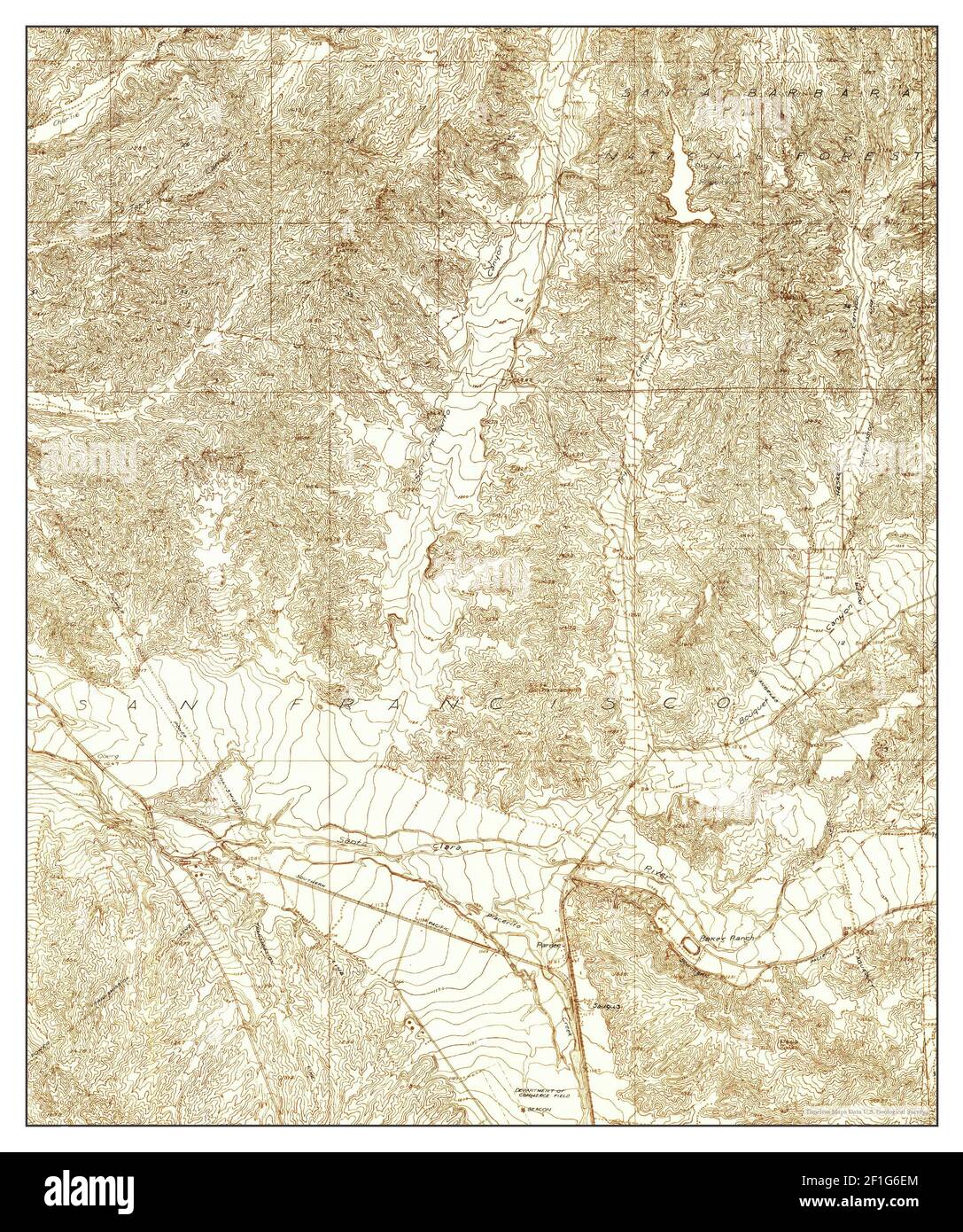 Saugus, California, map 1929, 1:24000, United States of America by ...