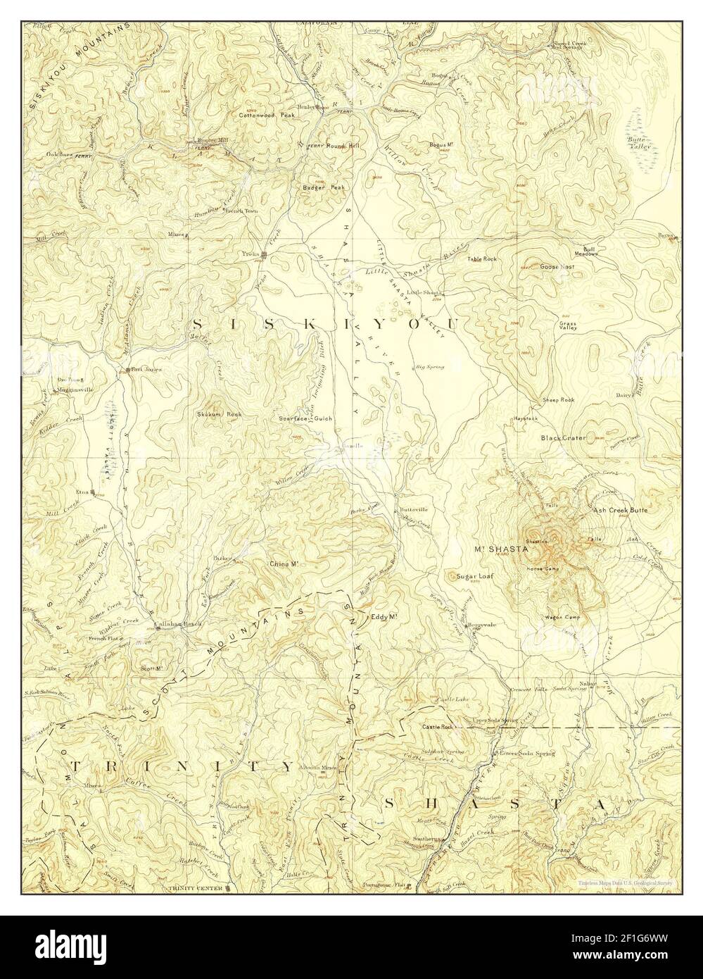 Shasta map hi-res stock photography and images - Alamy