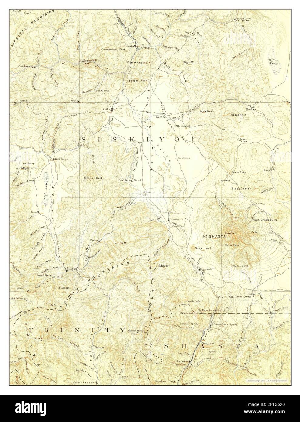 Shasta map hi-res stock photography and images - Alamy