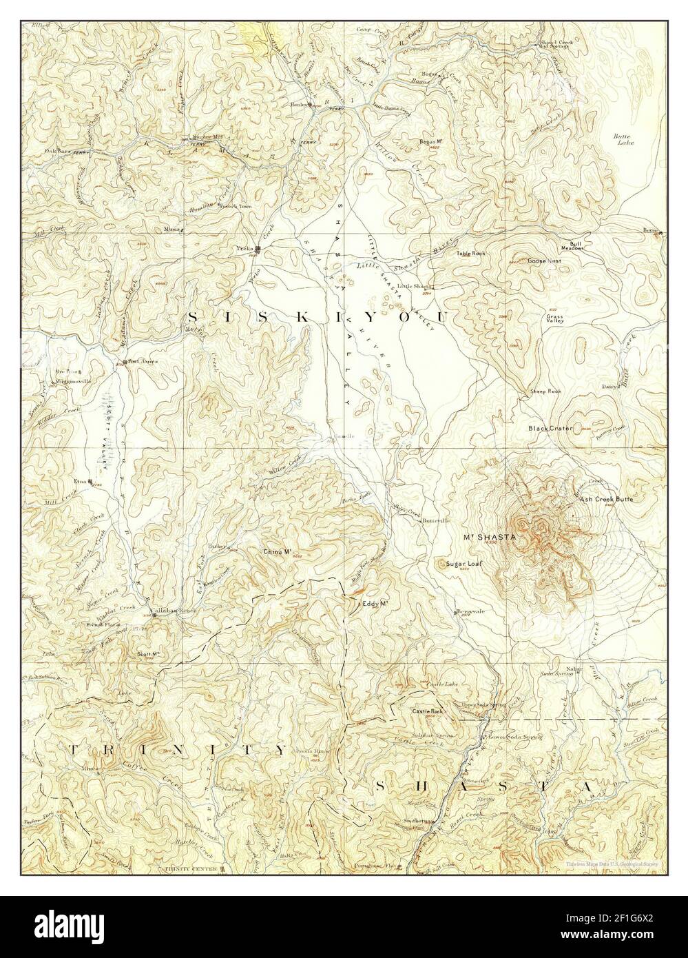 Shasta, California, map 1886, 1:250000, United States of America by ...